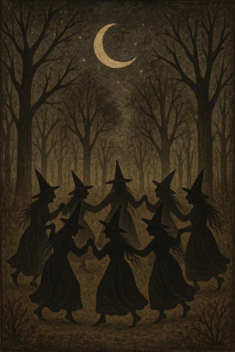 Vintage Witchcraft Art Prints – Gothic Halloween Decor (digital ...
