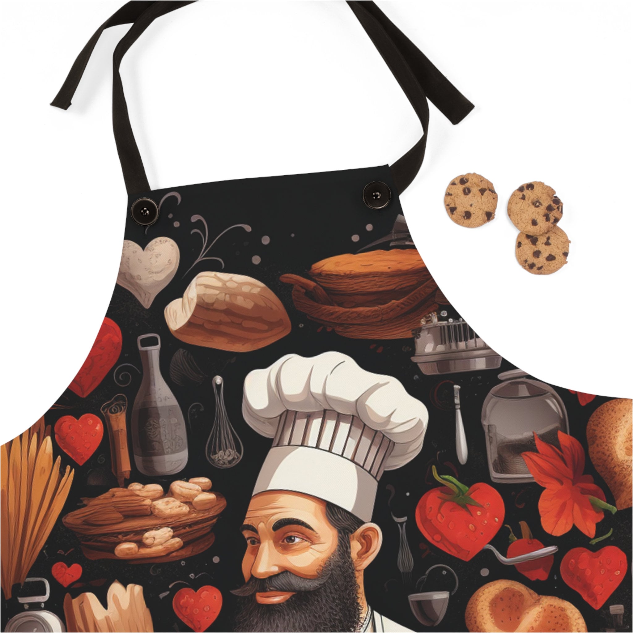 Chef Valentine Apron, Love Apron, Heart Valentine's Apron, Women's ...