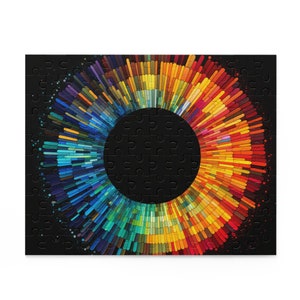 Colorful Circular Puzzle With Artistic Color Palette, Mindful ...