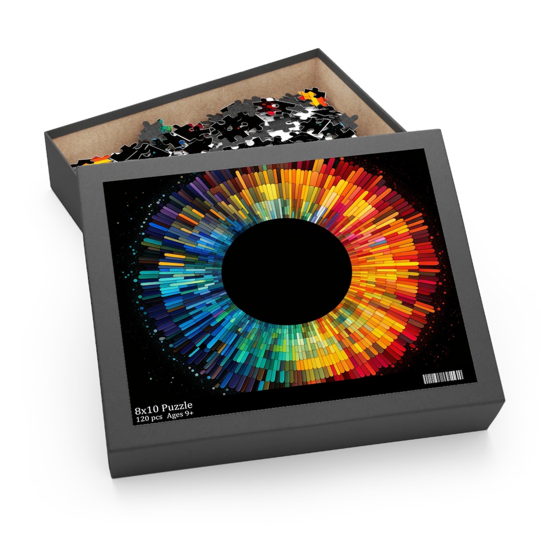 Colorful Circular Puzzle With Artistic Color Palette, Mindful ...