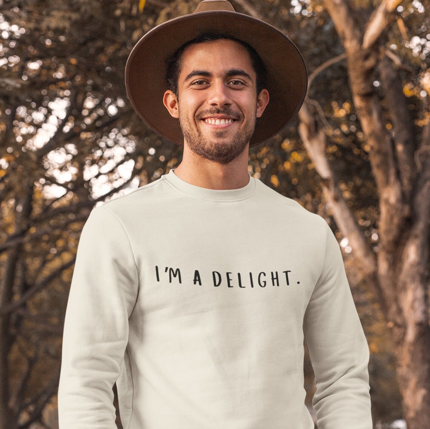 I'm a Delight Sweatshirt, Printed Funny Saying Shirt, Funny Crewneck ...