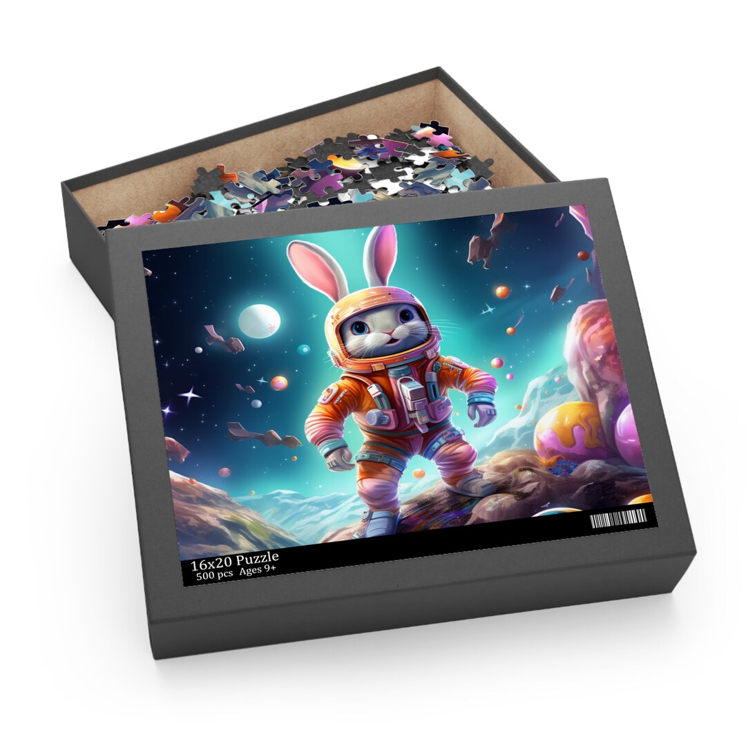 Easter in Space Puzzle, Easter Eggs Bunny Jigsaw Puzzle (120, 252, 500 ...