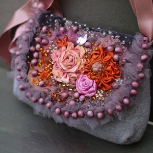 Small Boho Romantic Bag/purse "autumn Baroque" Embroidered Beaded, Boho ...