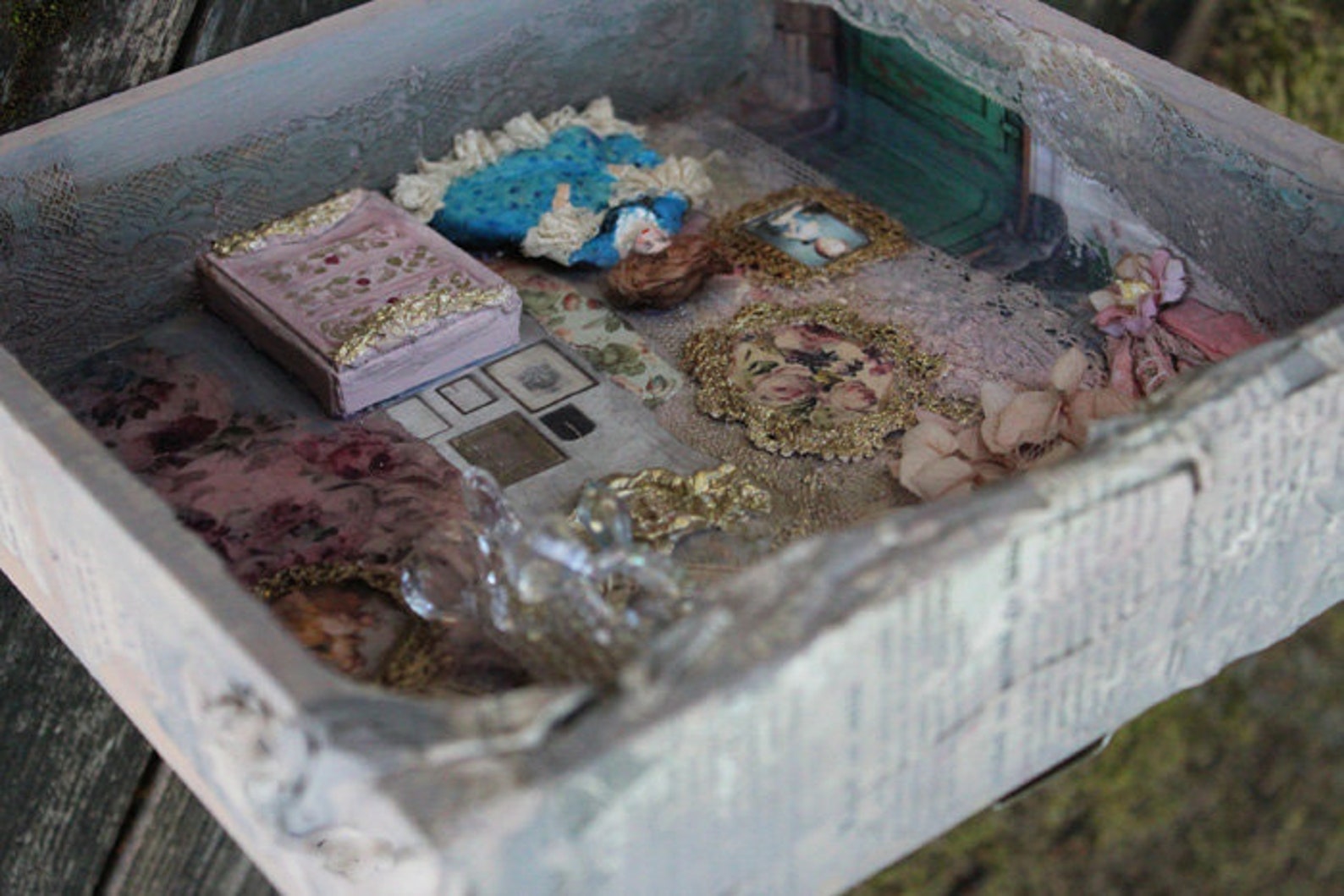 Collage Diorama, Assemblage Art Shadow Box 'little Boudoir" Original ...