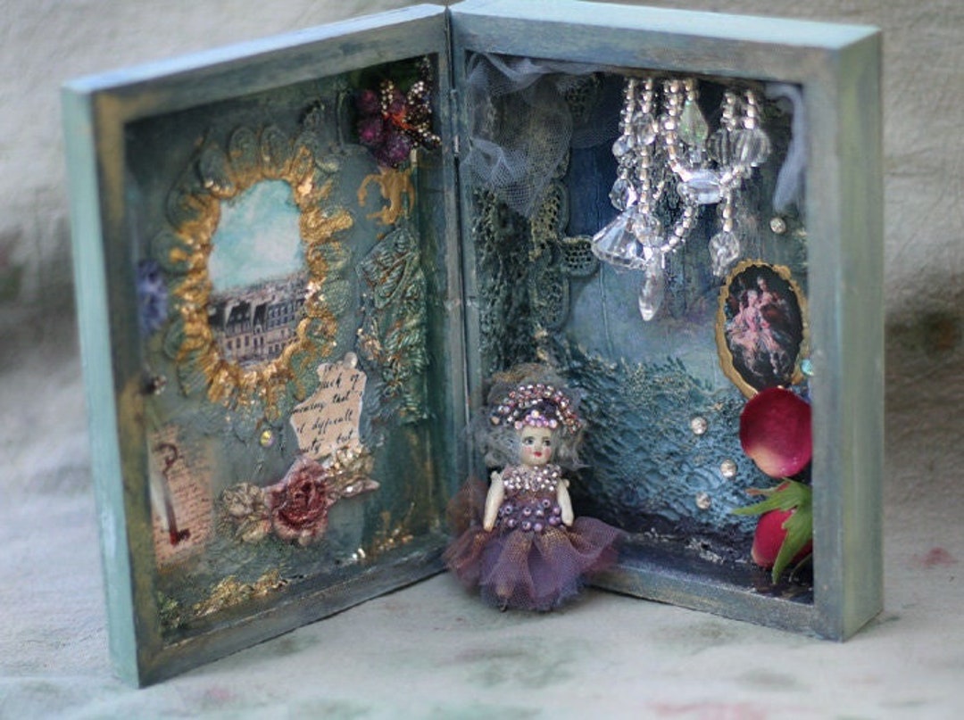 Original Art Shadow Box fairy Boudoir, Victorian Fairytale Inspired ...