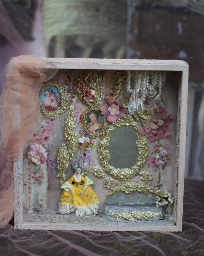 Collage Diorama, Assemblage Art Shadow Box 'little Boudoir" Original ...