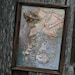 Original Art, Collage Painting, "frozen Roses" With Antique Textiles ...