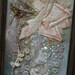 Original Art, Collage Painting, "frozen Roses" With Antique Textiles ...