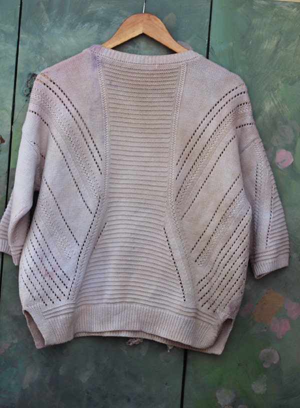 Artsy Boho Knit Jumper "baroquish" Hand Dyed Romantic Altered Couture ...