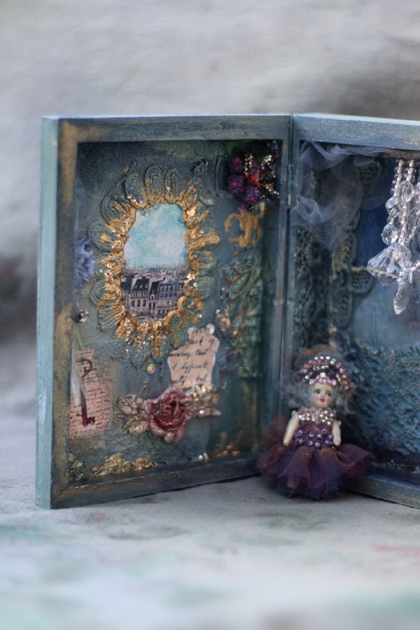 Original Art Shadow Box fairy Boudoir, Victorian Fairytale Inspired ...