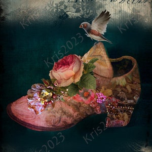Decorative Embellished Painted Baby Shoe With Hand Sculpted Silk ...