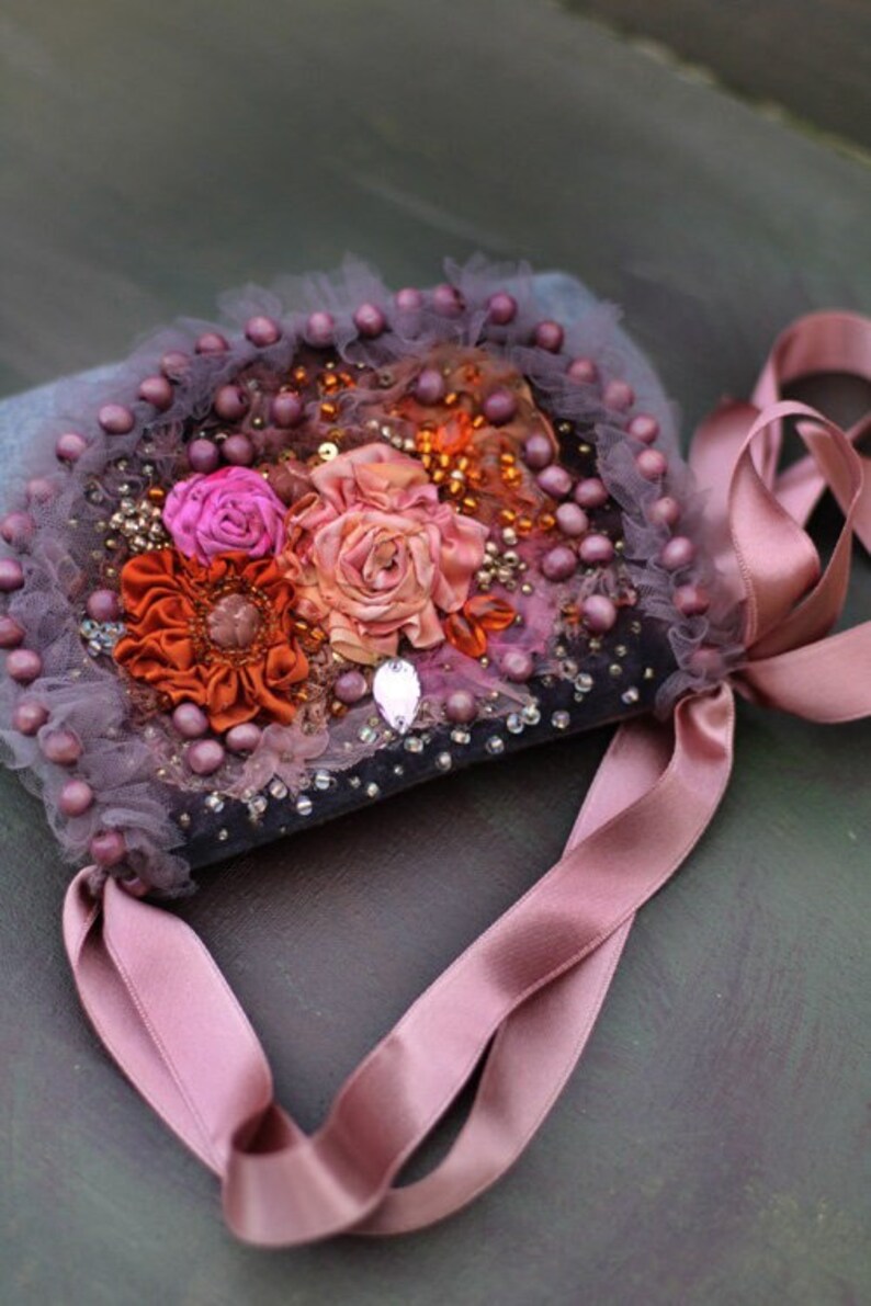 Small Boho Romantic Bag/purse "autumn Baroque" Embroidered Beaded, Boho ...