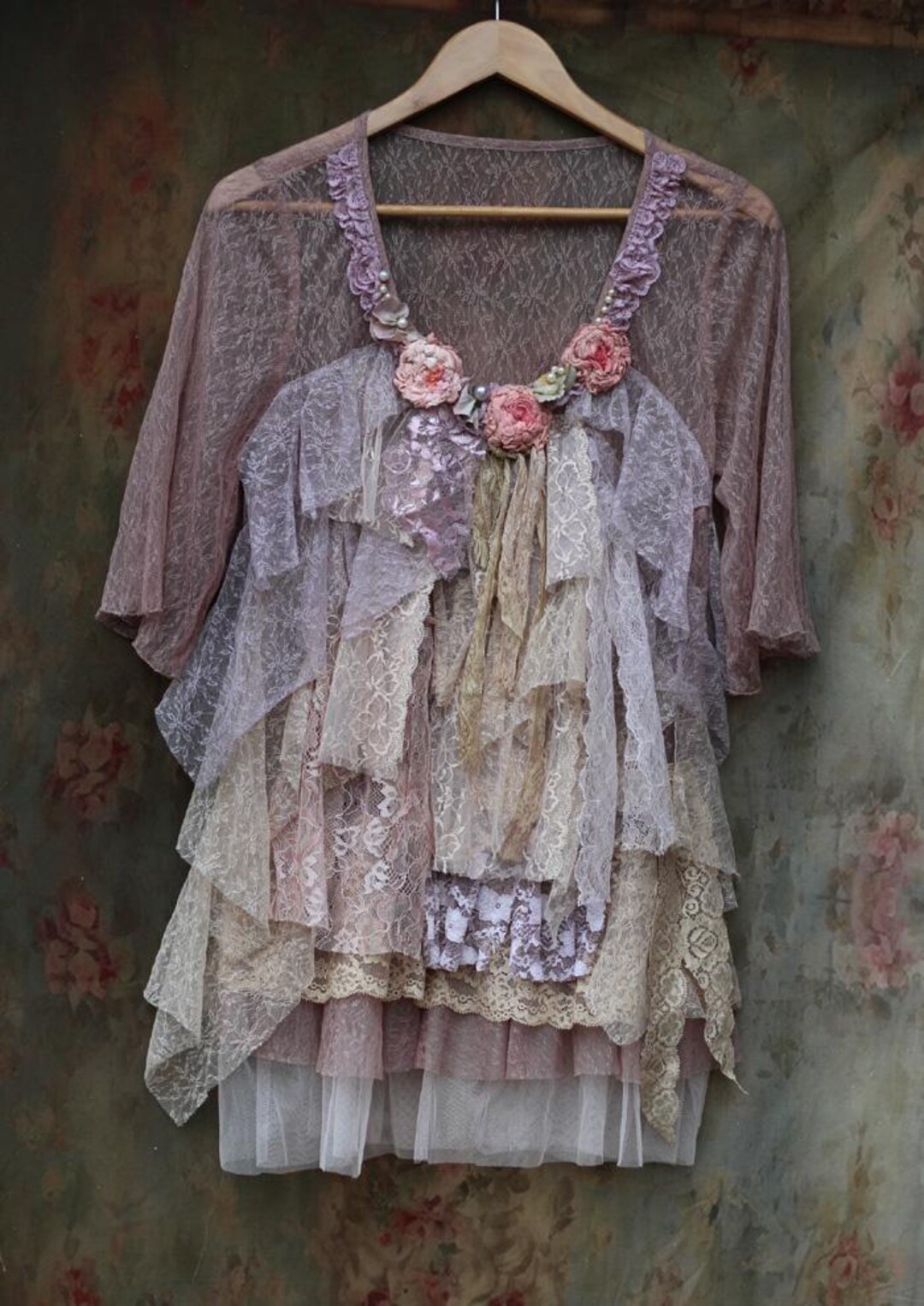 Delicate Lacy Top Boho Romantic "lacy & Boudoir" Embroidered Details ...