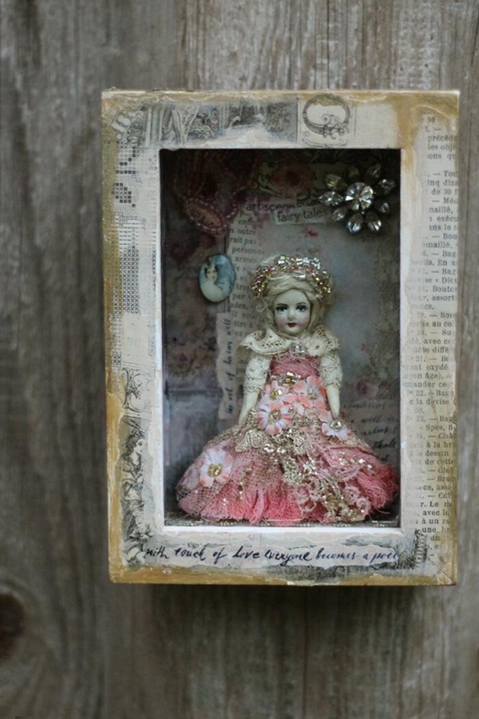 Original Art, Shadow Box W Glass Front "little Boudoir" 5,5 X3,9 Inch ...