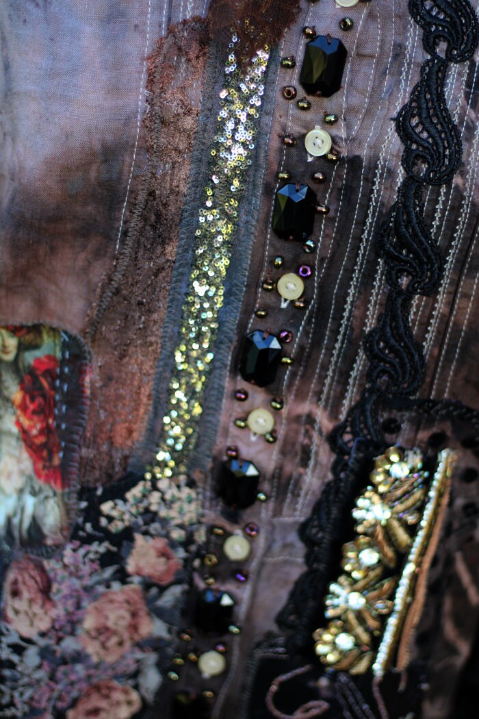 Boho Linen Jacket artsy Girl Medium Size, Rustic Linen Jacket, Vintage ...