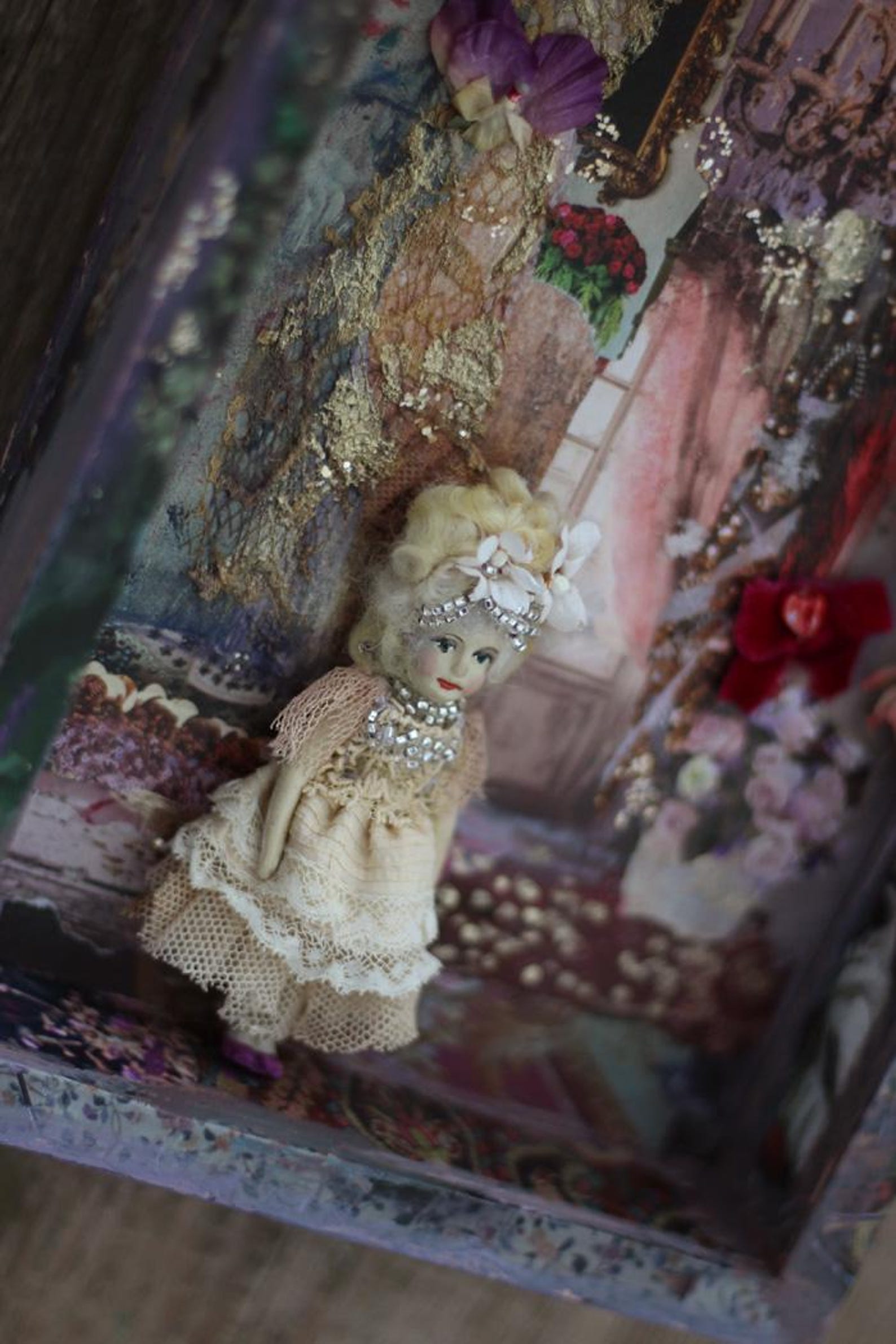 Original Art, Shadow Box Assemblage Collage "little Boudoir" , 1880 ...