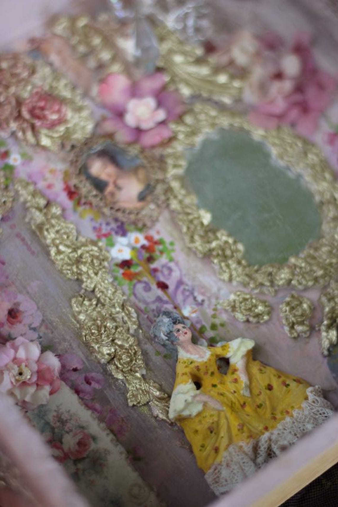 Collage Diorama, Assemblage Art Shadow Box 'little Boudoir" Original ...