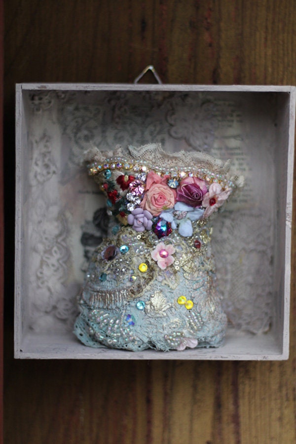 Original Art, Assemblage Textile Art Corset, Textile Sculpture, 1880 ...