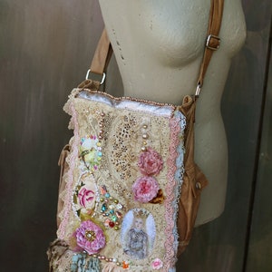 Ornate Boho Romantic Messenger Bag "boho Fairytale" Vintage Leather ...