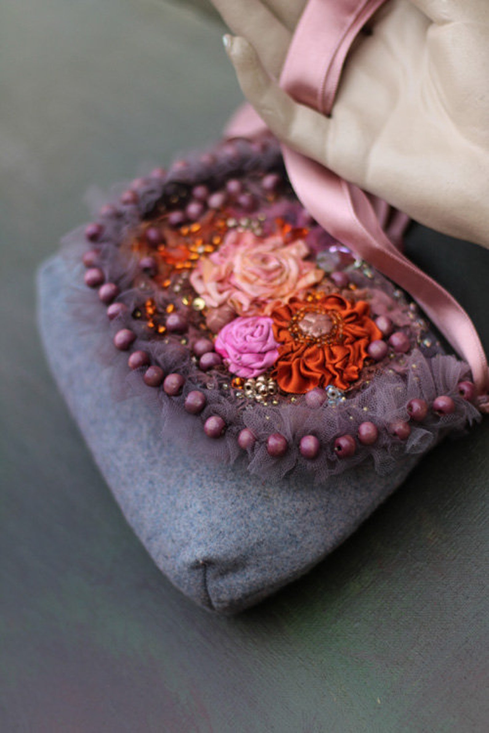 Small Boho Romantic Bag/purse "autumn Baroque" Embroidered Beaded, Boho ...