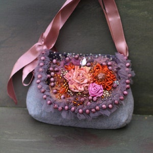 Small Boho Romantic Bag/purse "autumn Baroque" Embroidered Beaded, Boho ...