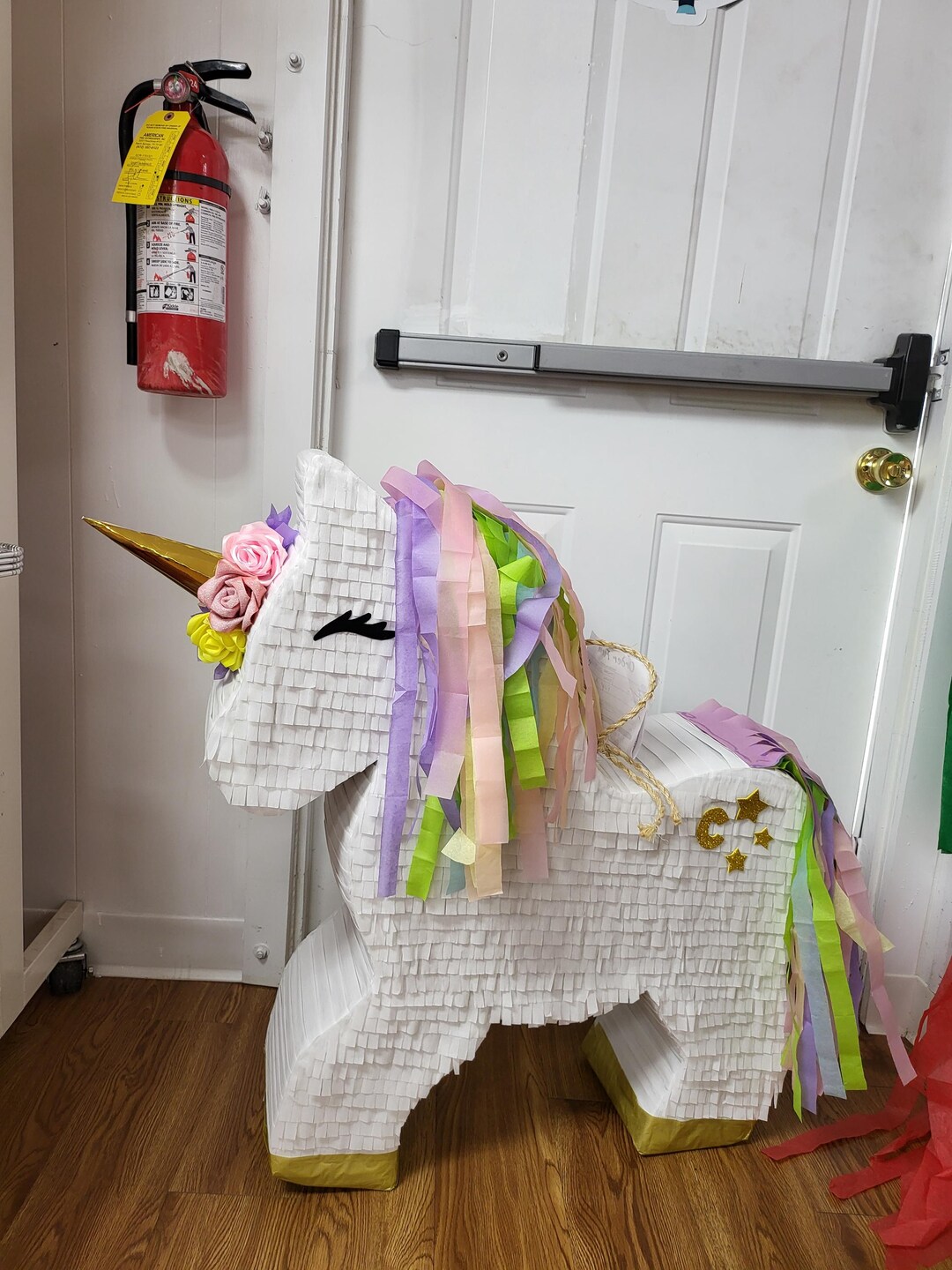 Handmade Unicorn Piñata: White With Colorful Hair - Etsy