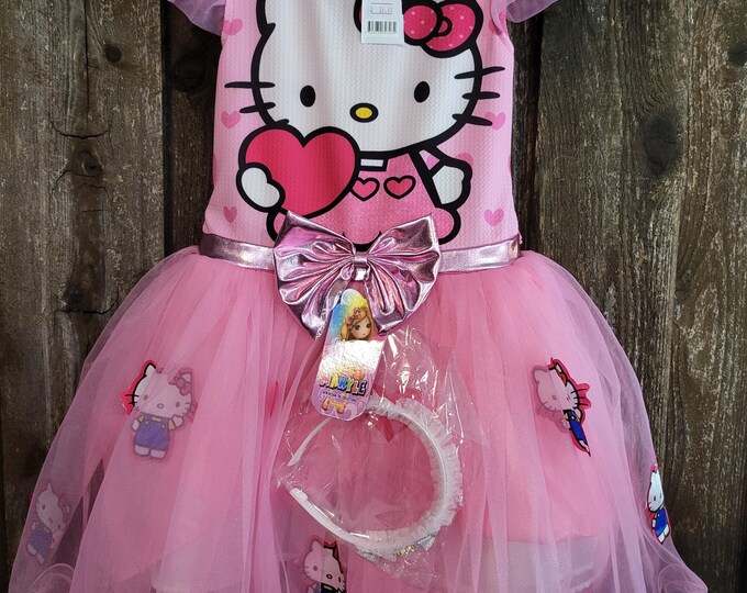 Hello Kitty Dress Girls - Etsy