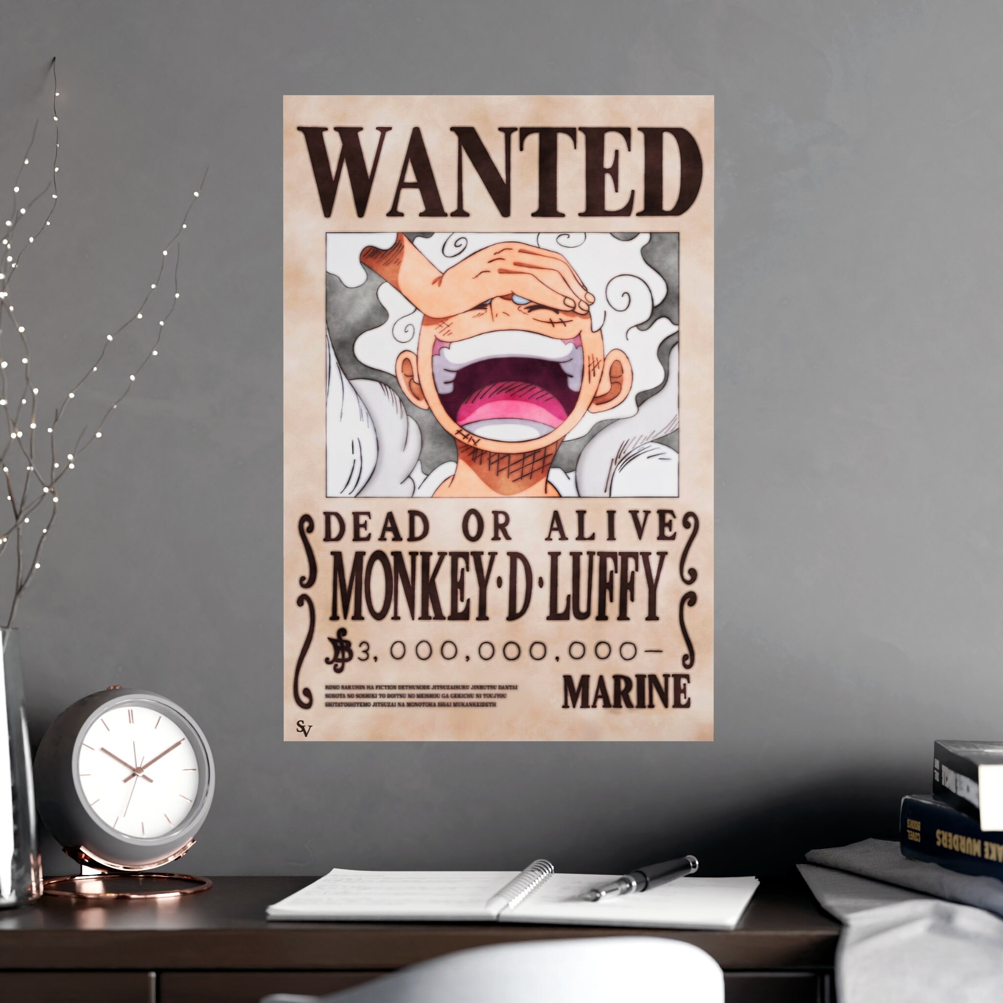 Monkey D. Luffy Gear 5 Sun God Nika Wanted Poster No Frame sold by No ...