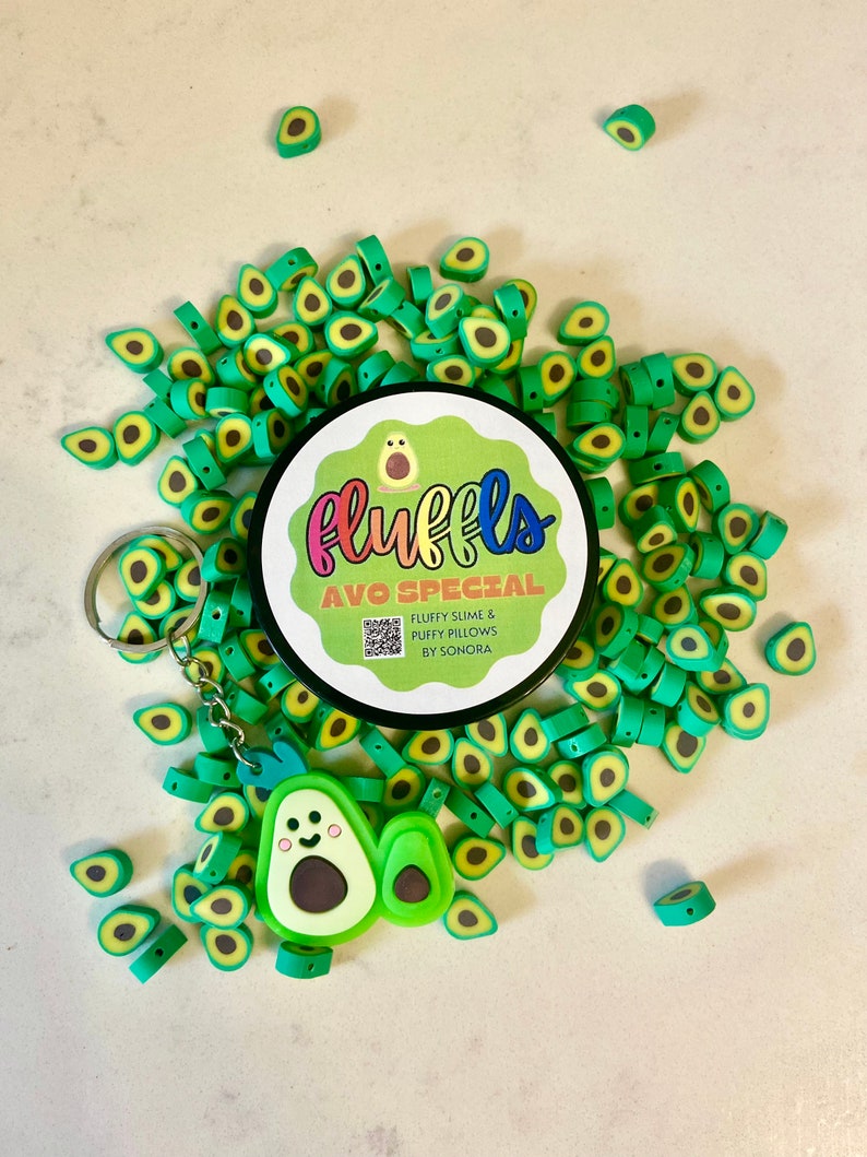 Limited Edition - Adorable Avocado Slime With Keychain - Etsy