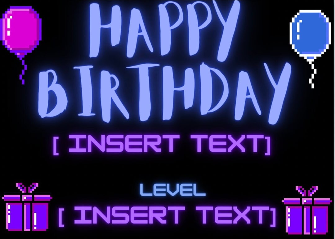 Gamer Happy Birthday Card - Etsy