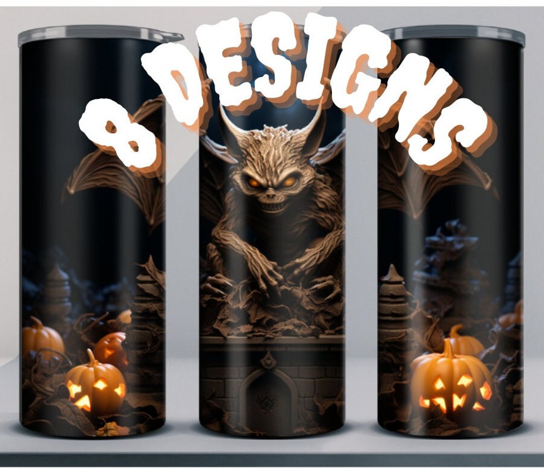 Halloween Gargoyle Bundle (8), Sublimation Tumbler PNG Bundle, Digital ...