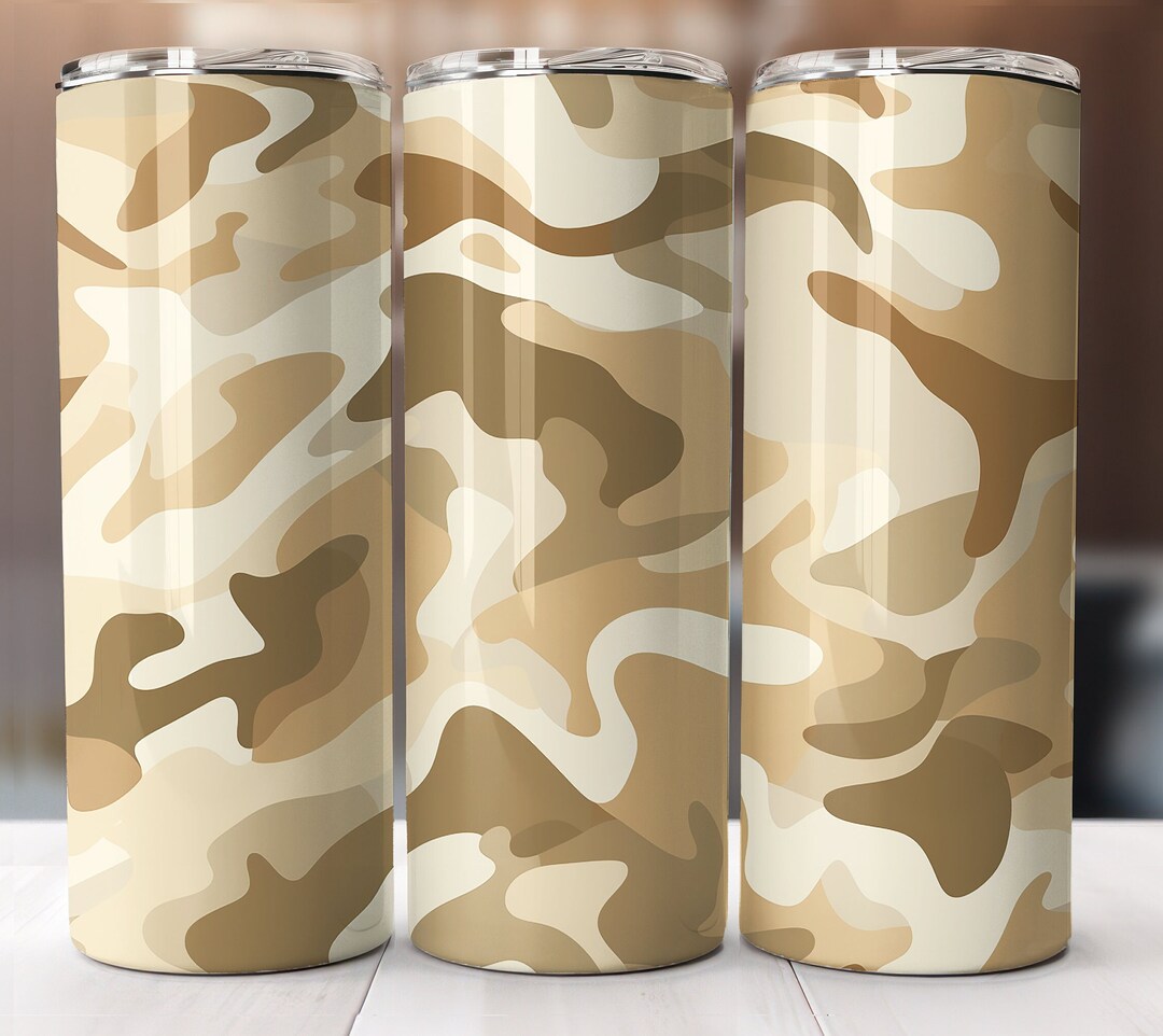 Camouflage Seamless Tumbler, Desert Camouflage Sublimation Design, Army ...