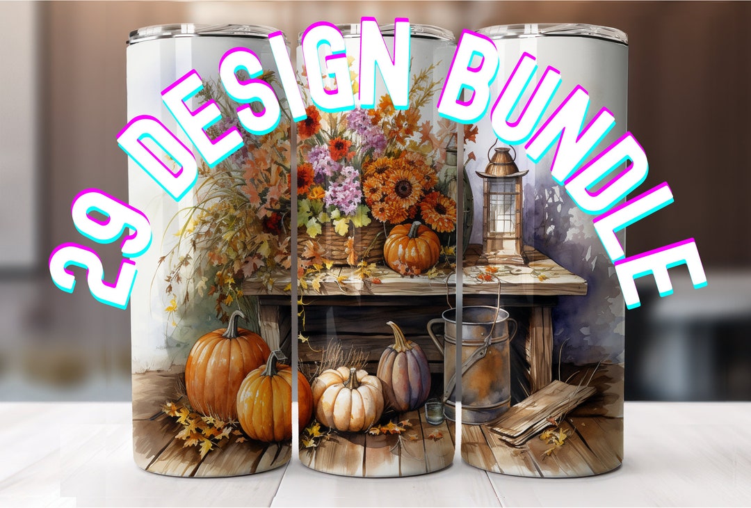 Fall Table Tumbler Wrap, Fall Sublimation PNG, Custom Fall Table ...
