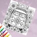 One Floral Car Coloring Page for Kids and Adults Digital Car Coloring ...