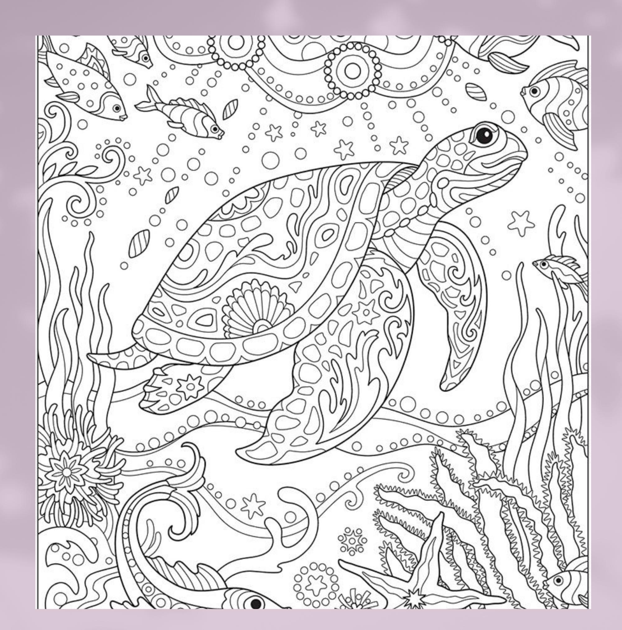 One Sea Creature Coloring Page Digital Coloring Sheet for Kids and ...