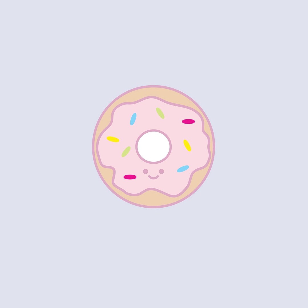 Kawaii Strawberry Donut Button Badge | Gloss Finish 1.5 Inch Button Pin ...