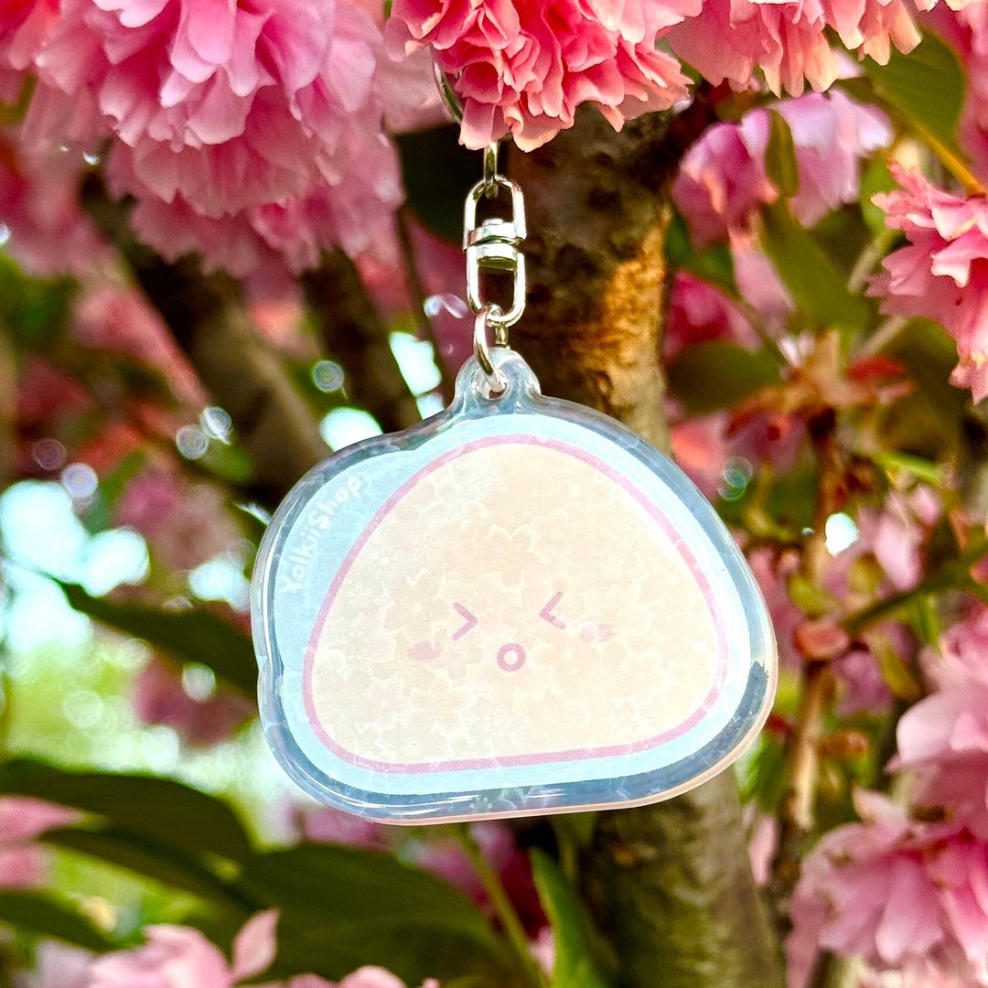 Kawaii Red Bean Mochi Keychain | Cute Ricecake Keychain | Japanese ...