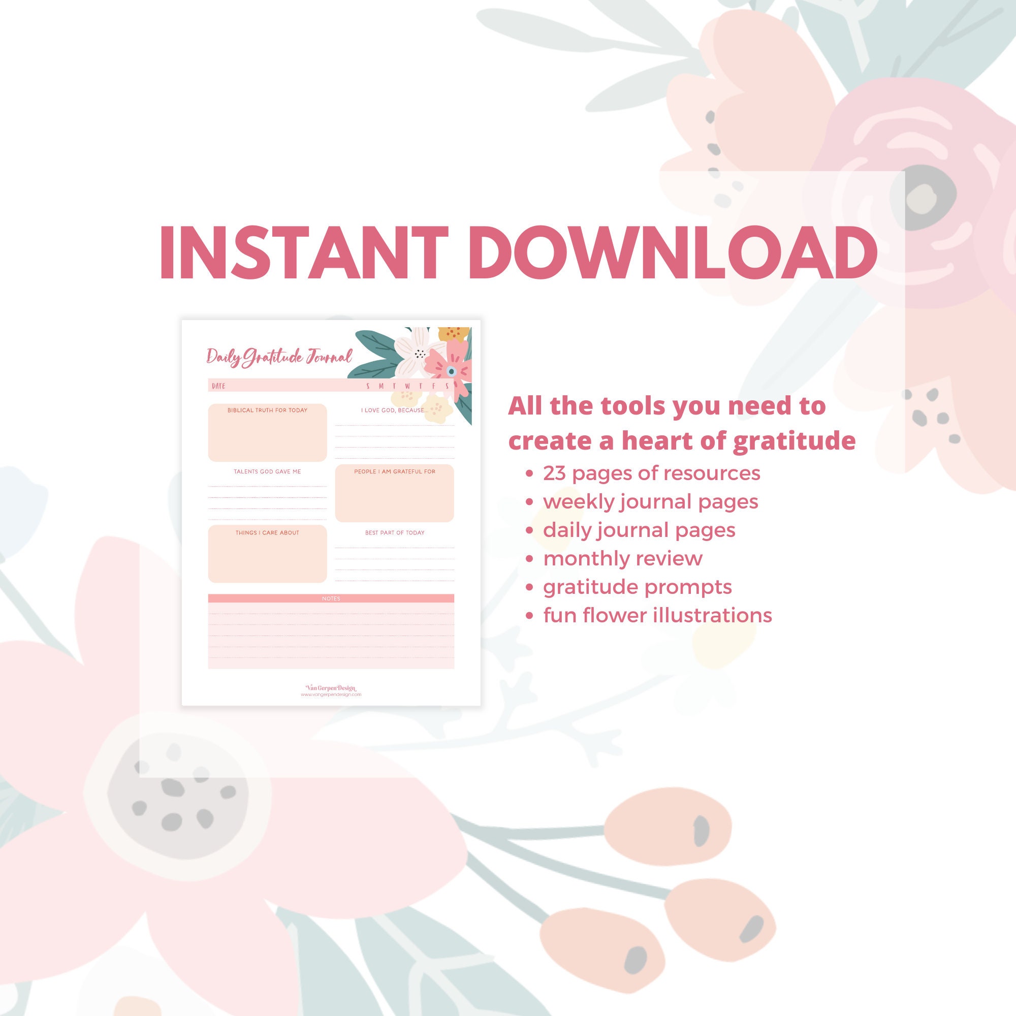 Gratitude Journal Printable Weekly Gratitude Gratitude - Etsy México