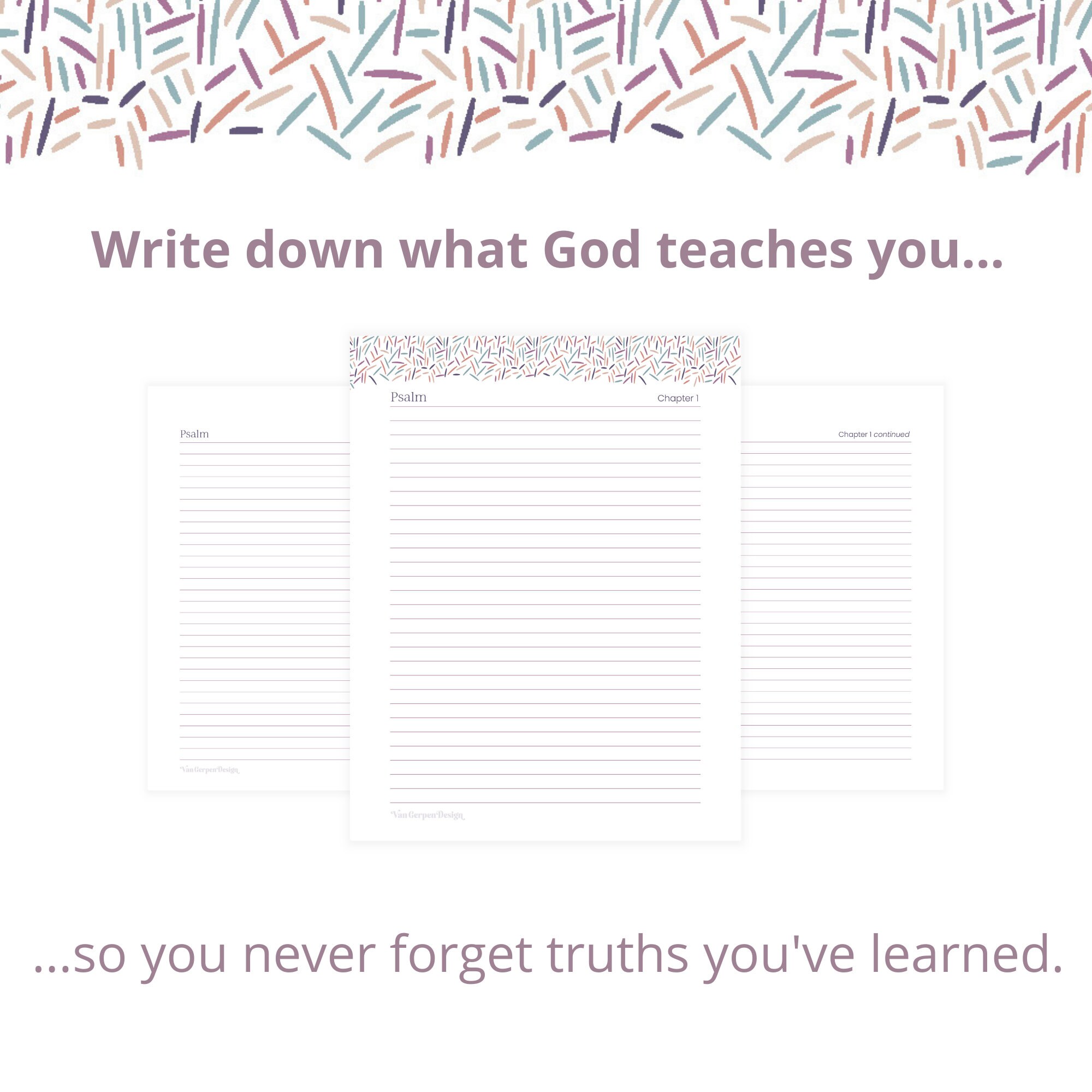 Bible Journaling PDF, Printable Notebook, Bible Study Notebook ...