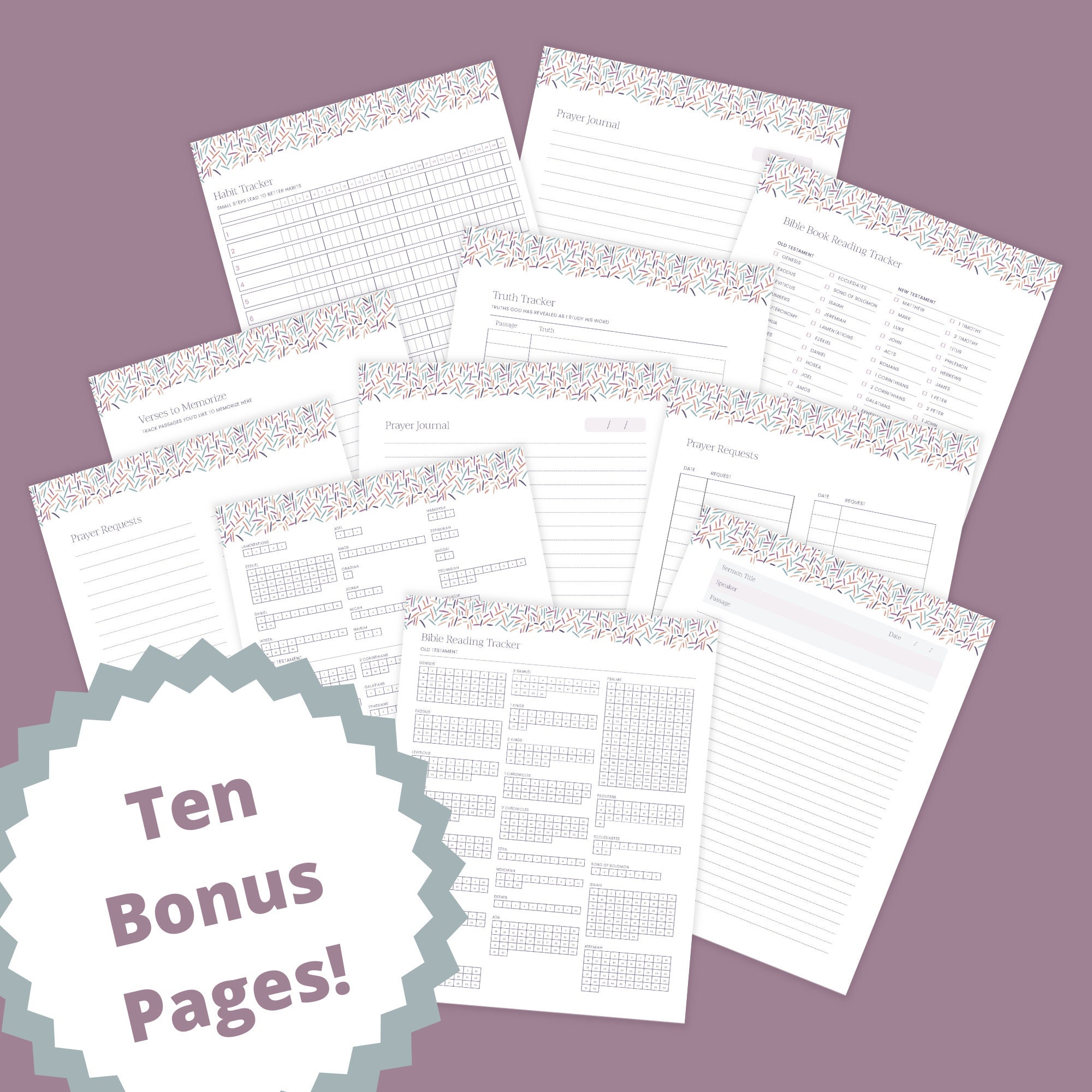 Bible Journaling PDF, Printable Notebook, Bible Study Notebook ...