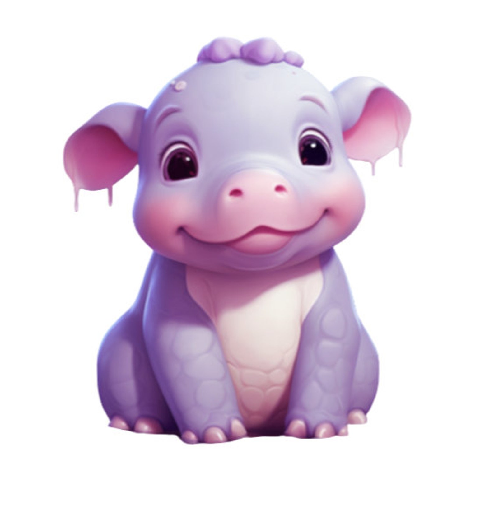 Hippo Holographic Sticker - Etsy
