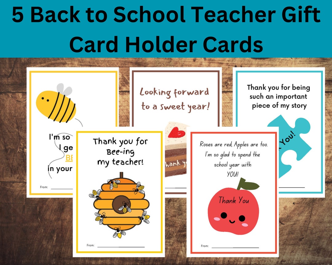 Back to School Teacher Gift Card Holder Thoughtful and Convenient Gift ...