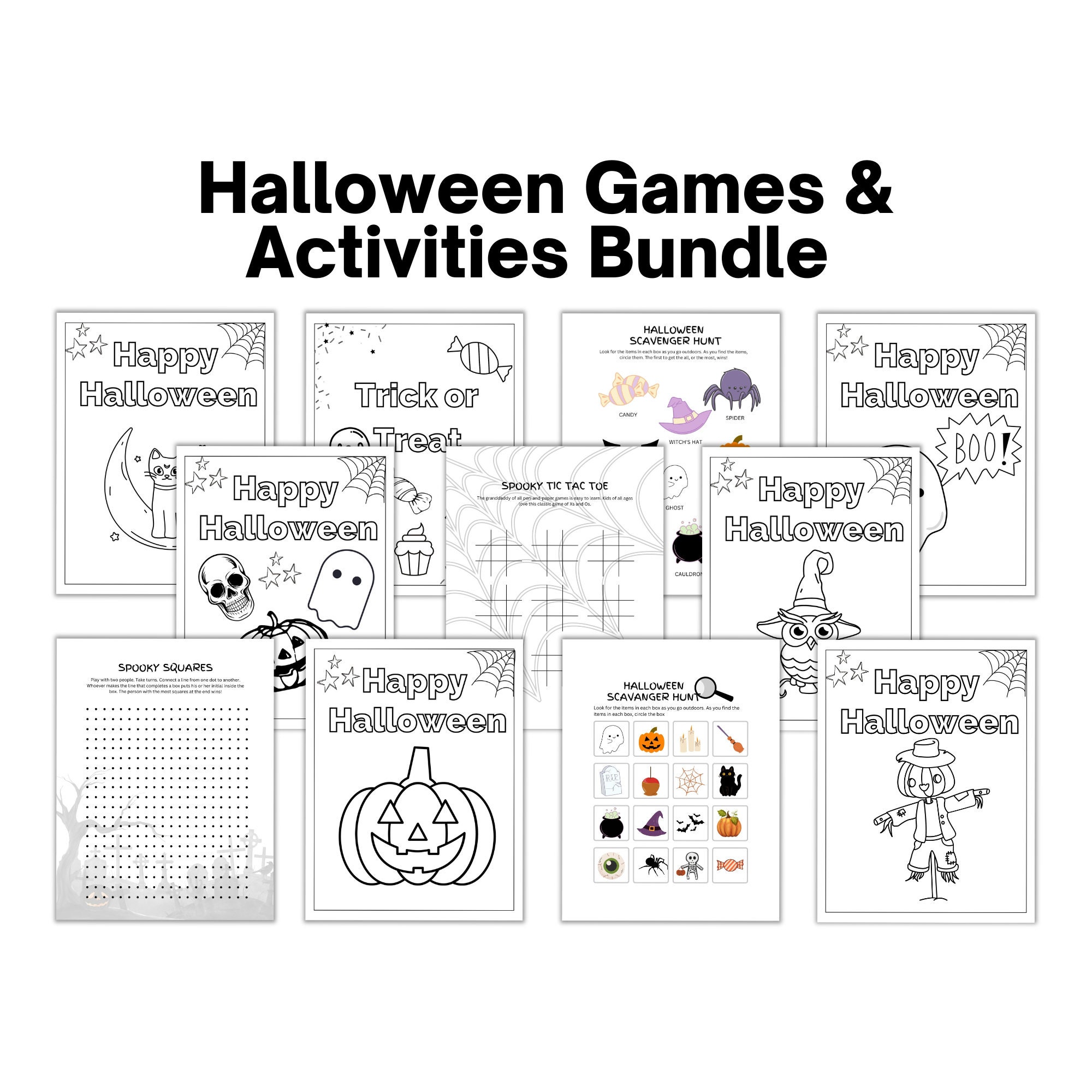 Halloween Games and Activities Printable Bundle - Etsy