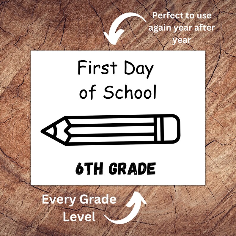First Day of School Sign Coloring Pages, Pencil Coloring Page, Pre-k ...