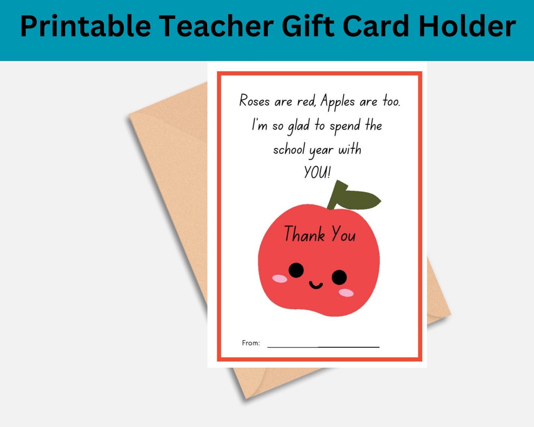 Back to School Teacher Gift Card Holder Teacher Gift Teacher ...