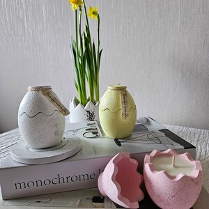 Easter Candles Gift, Easter Gift Set, Easter Gypsum Egg, Easter Table ...