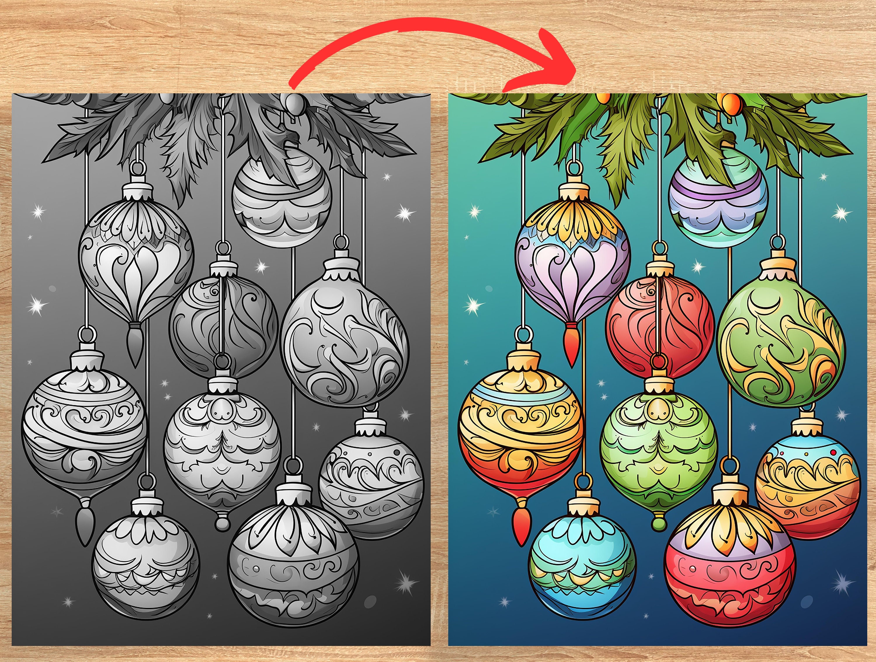 Christmas Ornaments Coloring Book: Delve Into the World of Creativity ...