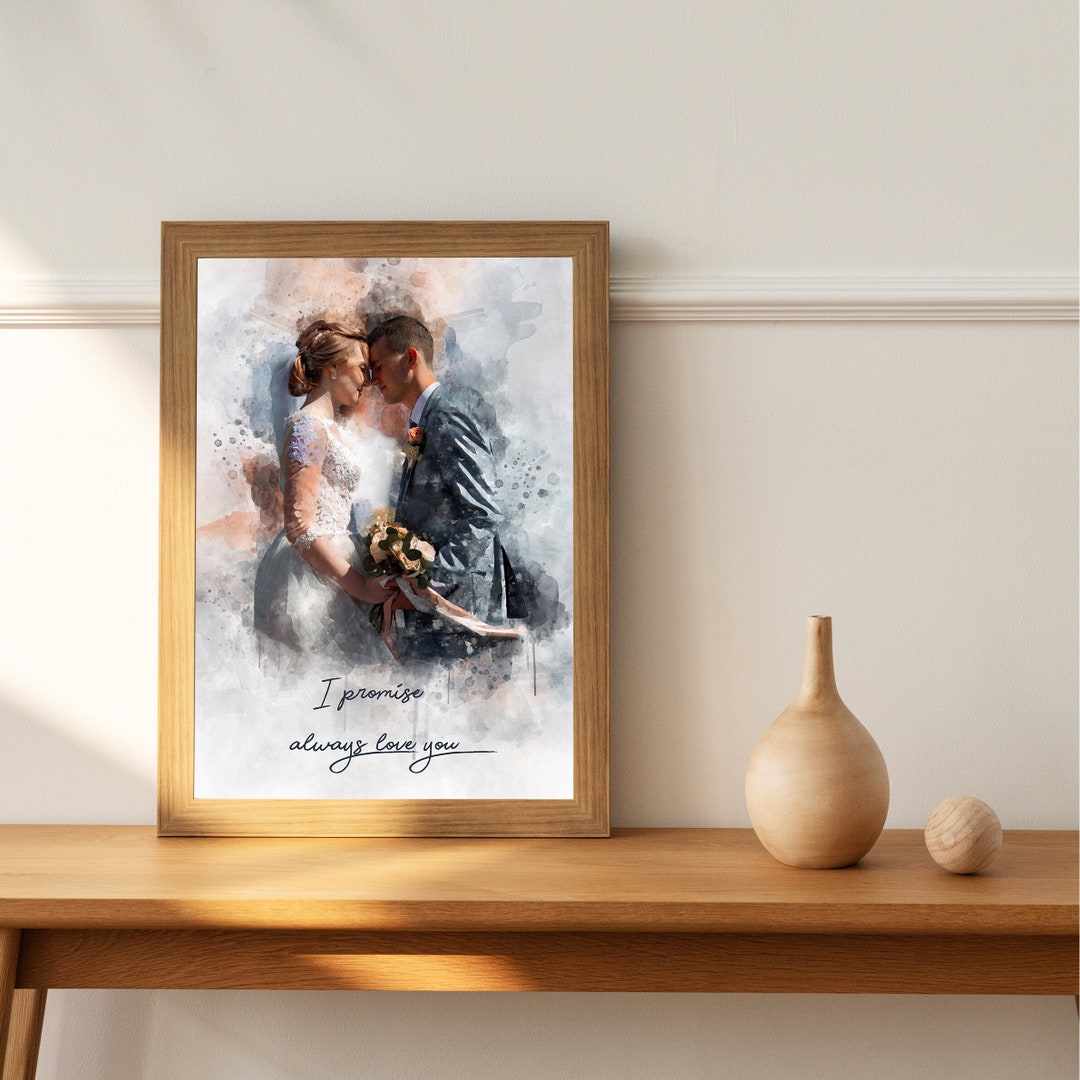 Custom Couple Partner Gift From Photo, Personalized Wedding Anniversary ...