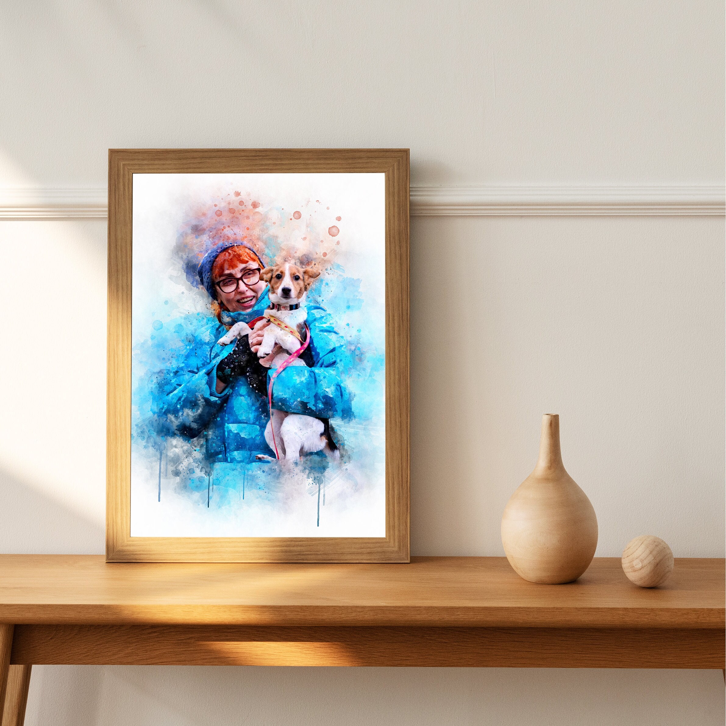 Personalized Pet Portrait Pet Illustration Gift Custom Dog Portrait ...