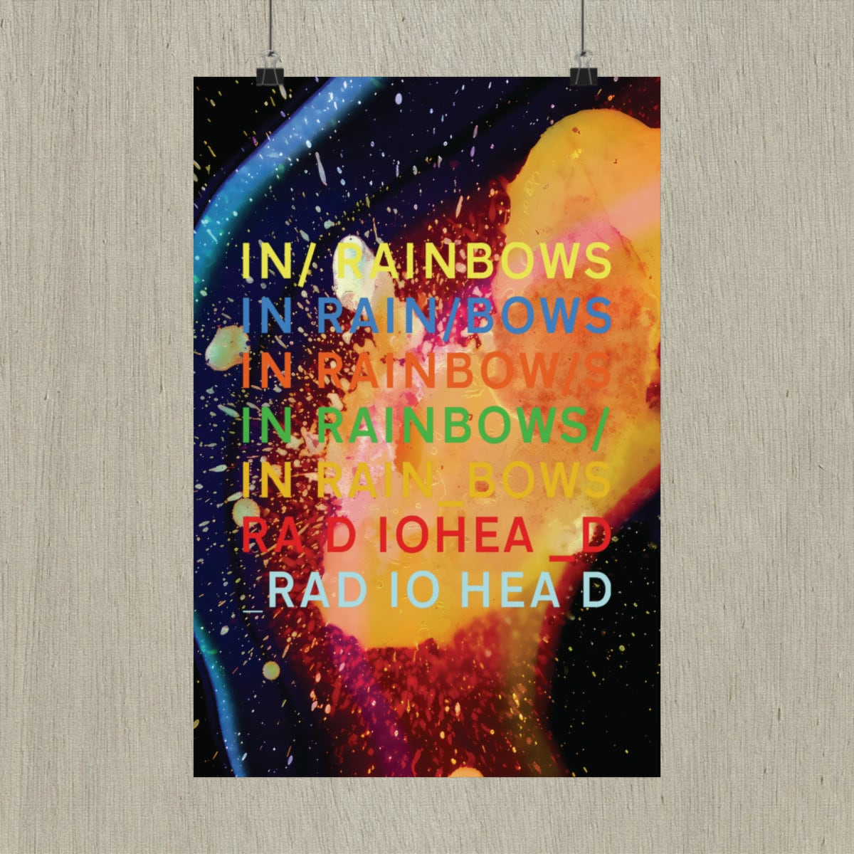 In Rainbows Album Poster, in Rainbows Album Cover Poster, Radiohead ...
